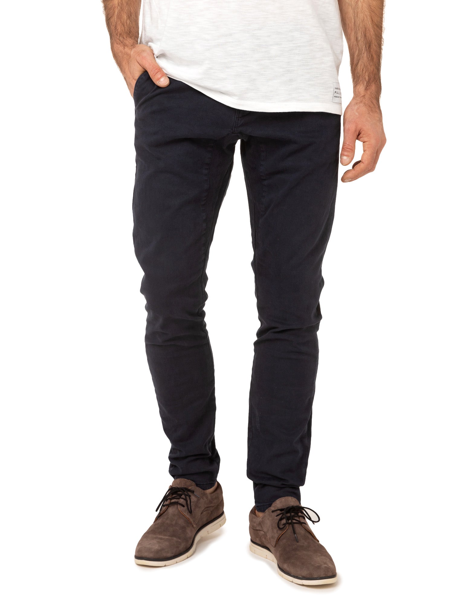 NAVY CHINO PANTS | PULLIN