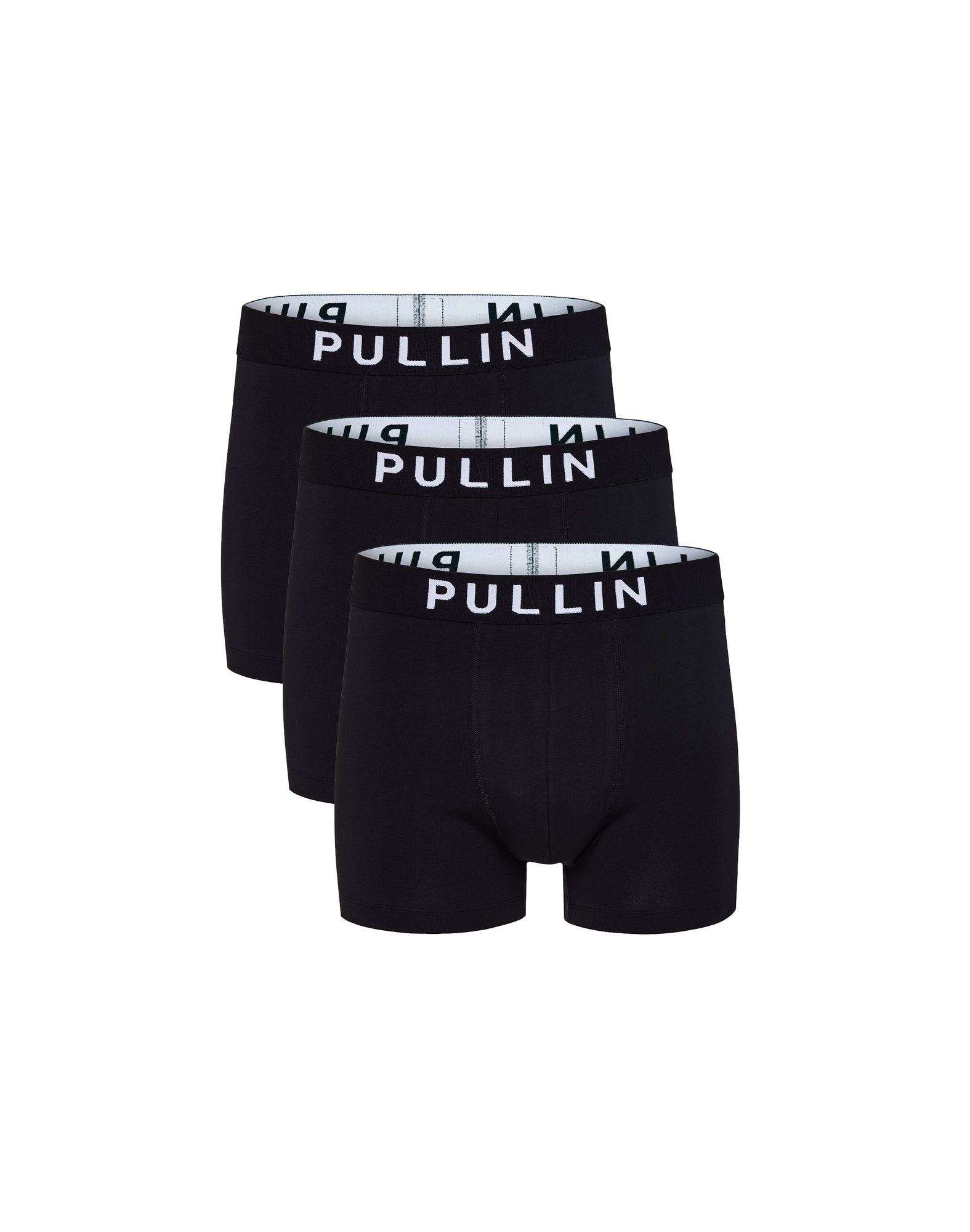 PACK OF 3 BLACK COTTON SHORT BOXERS | PULLIN